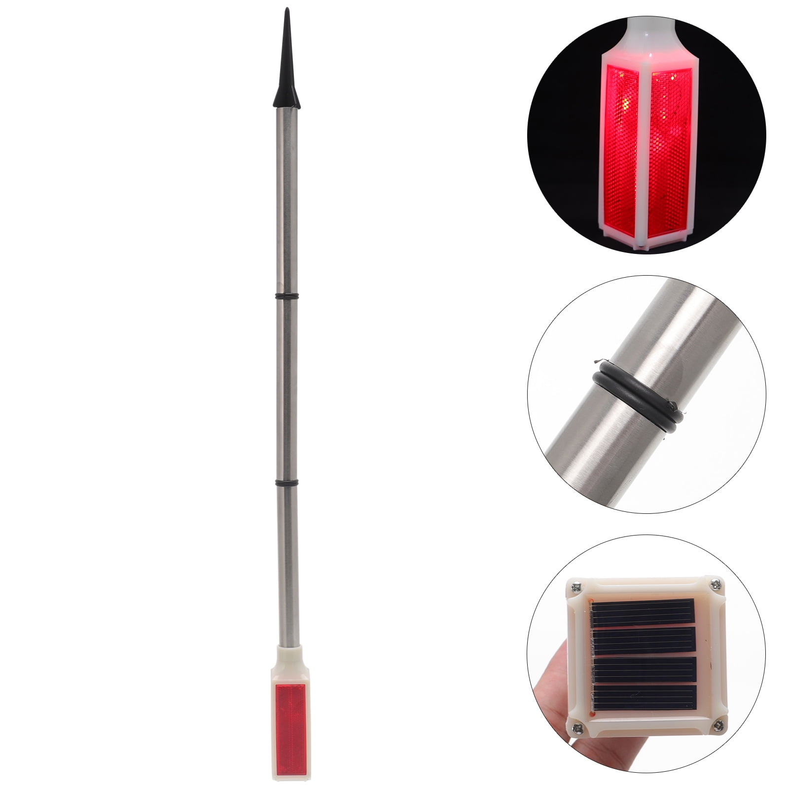 Hemoton SolarPowered Driveway Marker Lights for Outdoor Use with Red ...