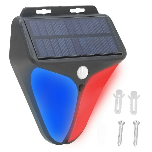 Solar Warning Light Human Body Induction Infrared Sound Light Alarm for ...