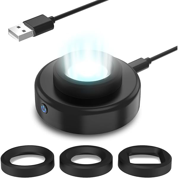 Solar Watch Charger, 8H Timing Off with Men, Women & Square 3 Caps, LED ...