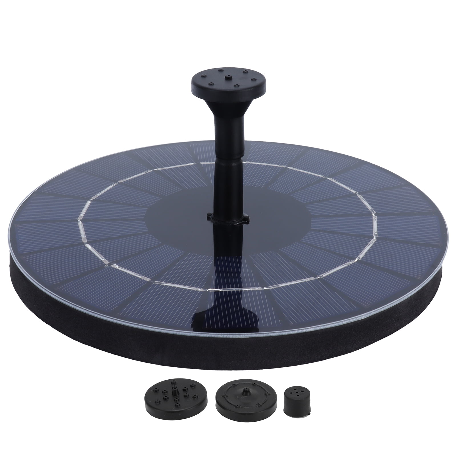 Solar Water Fountain 7.4V Round Floating Fountain for Pond Garden Parks ...