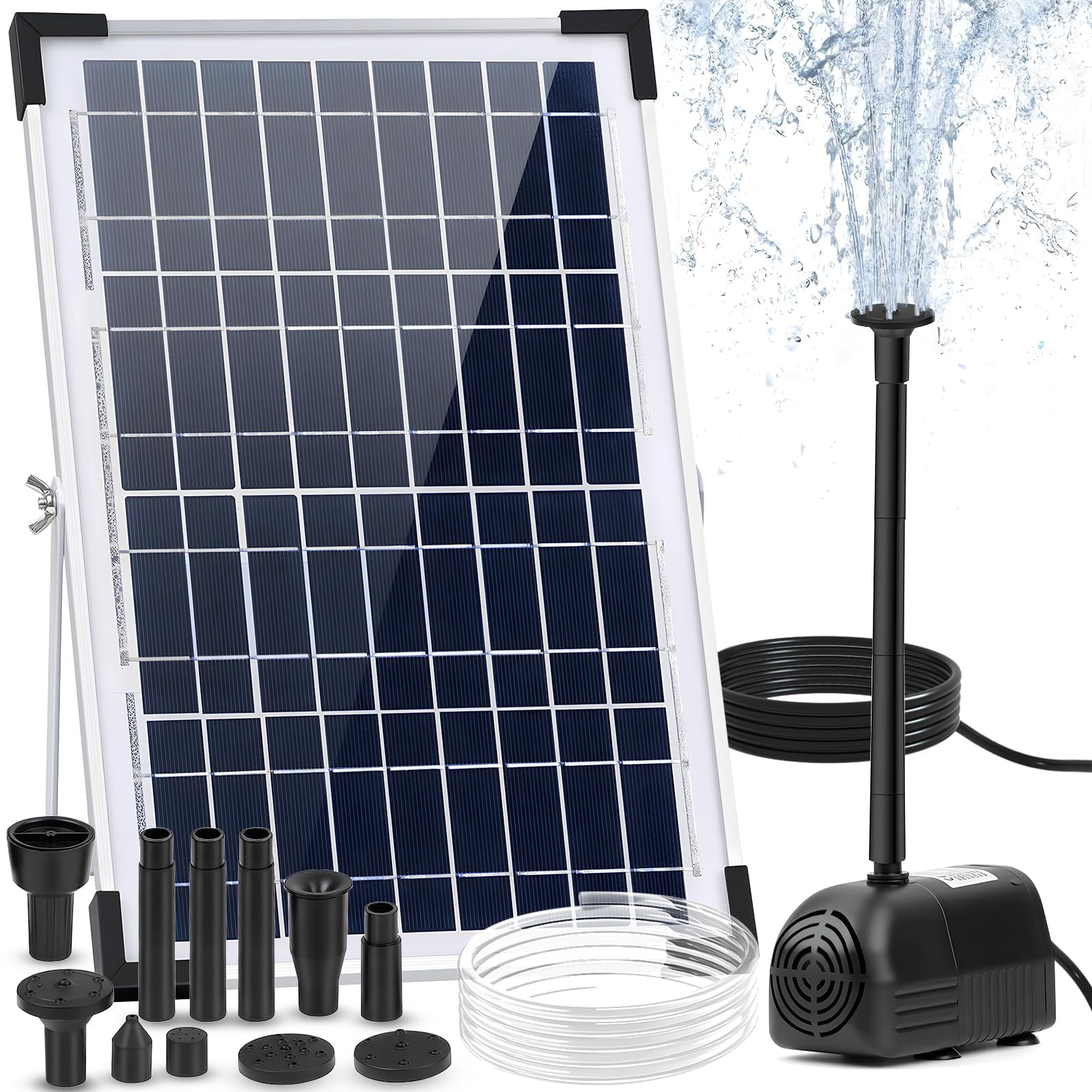 Solar Water Fountain for Bird Bath Solar Powered Water Fountain with ...