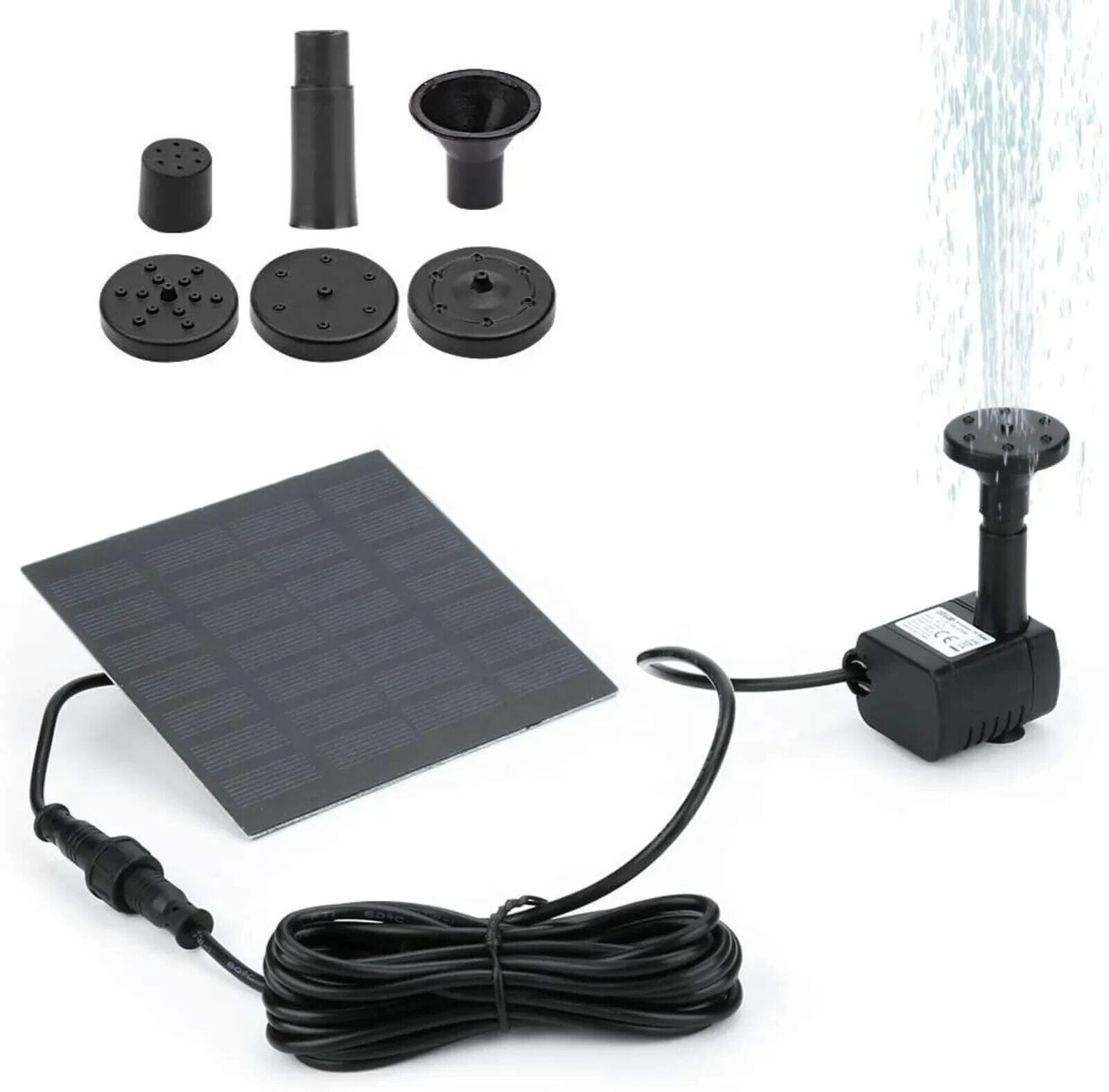 Solar Water Fountain Pump Outdoor, Pond Pump Kit with Stake, Solar ...
