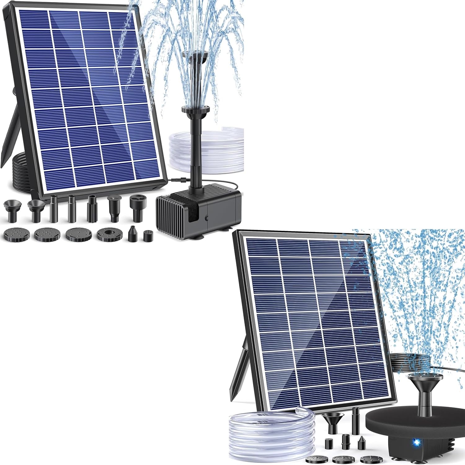 Solar Water Fountain Pump with Upgraded Dry-Run Protection & Double ...