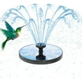 Solar Water Fountain, Upgraded Bird Bath Fountains with 6 Nozzles, Free ...