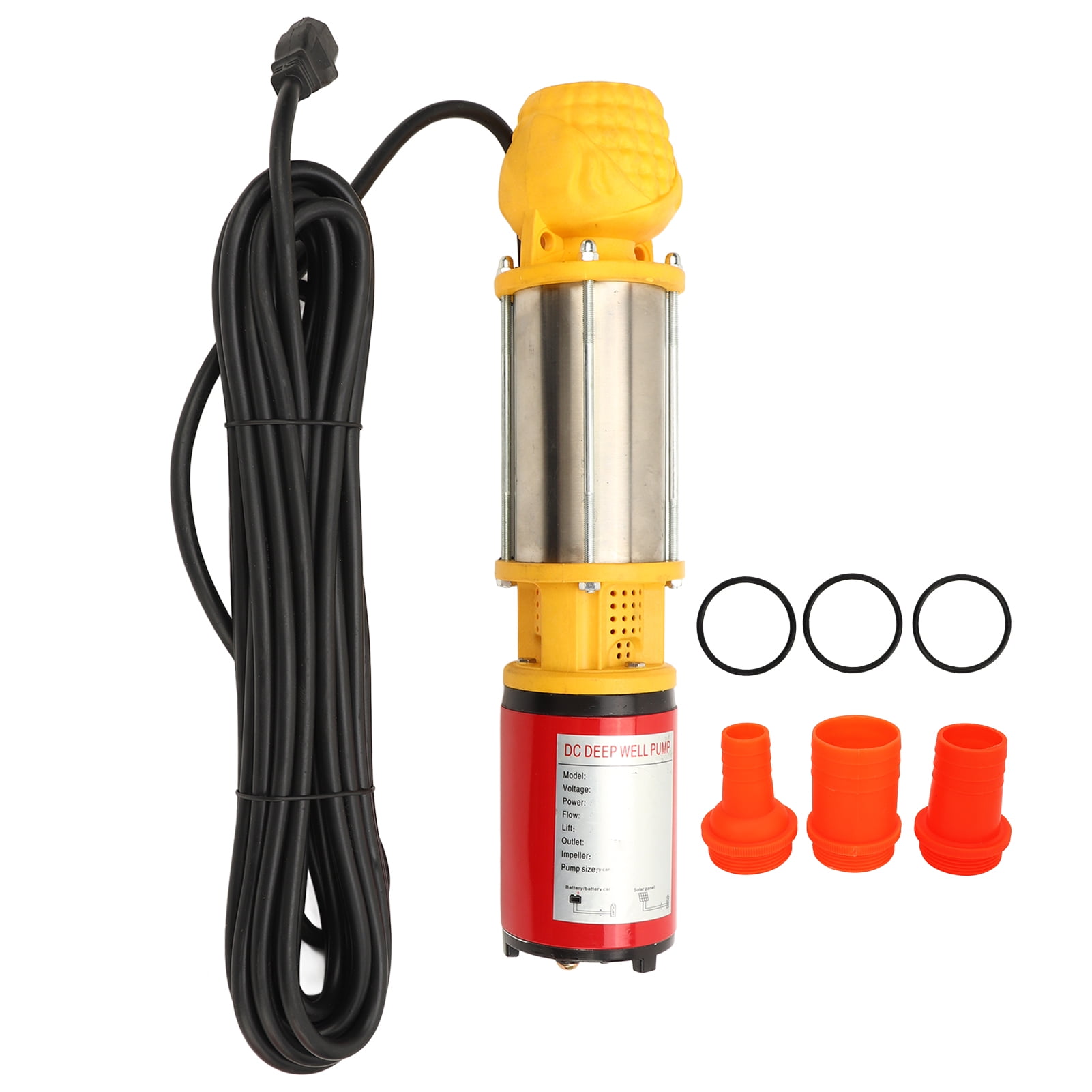 Solar Water Pump 12m Discharge Lift Submersible Pump 5m3/h DC 24V 300W ...