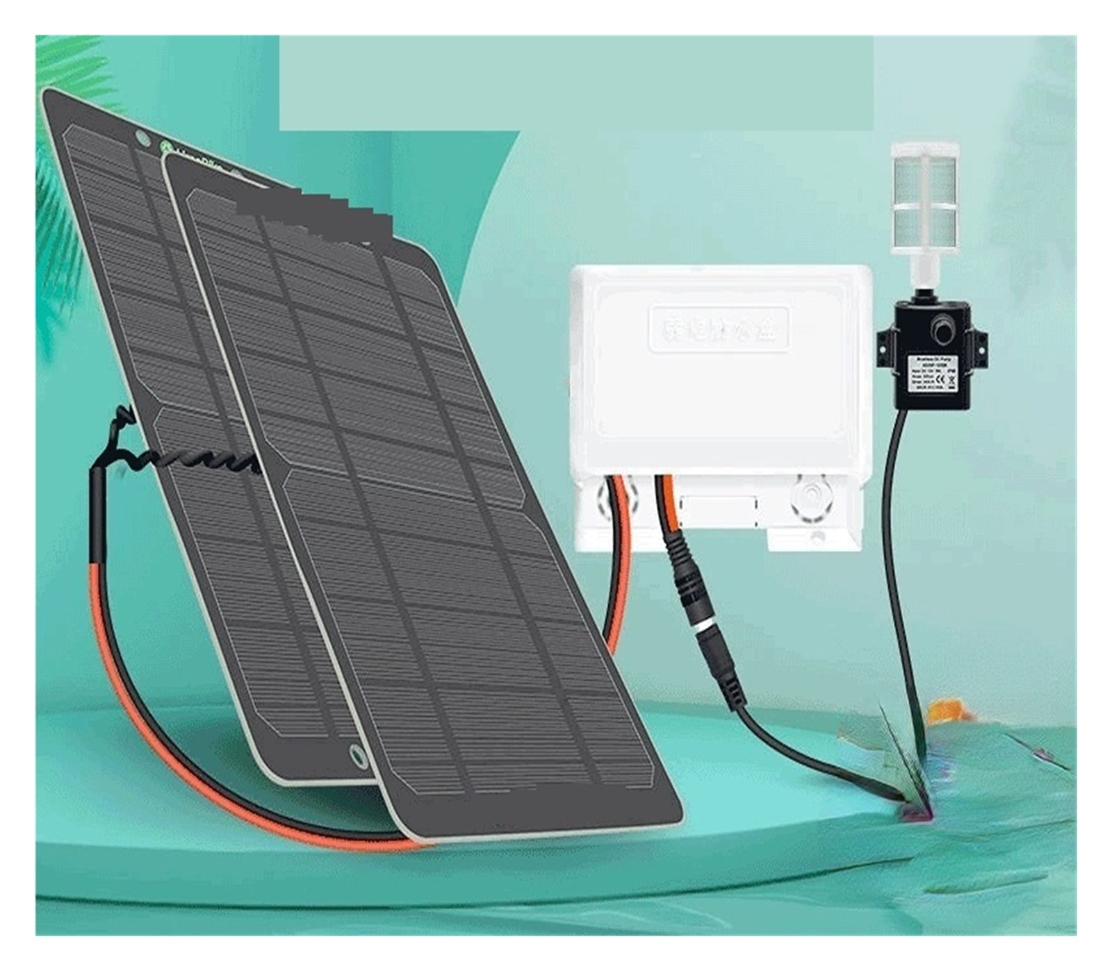 Solar Water Pump 12v Submersible Pump Fish Tank Outdoor Brushless ...