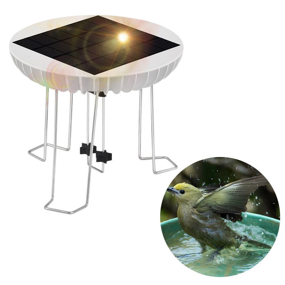 Solar 1500mAh Backup Battery Bird Bath Decor - Walmart.com