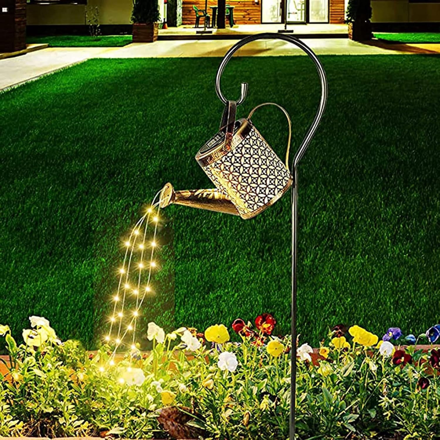 Solar Watering Can Lights, LED Lantern Outdoor Light, Hanging Waterproof Outdoor Shower Garden ...