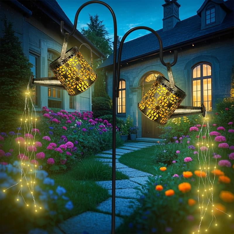 Solar Watering Can Lights Outdoor with 8 Multi-Color Changing Modes ...
