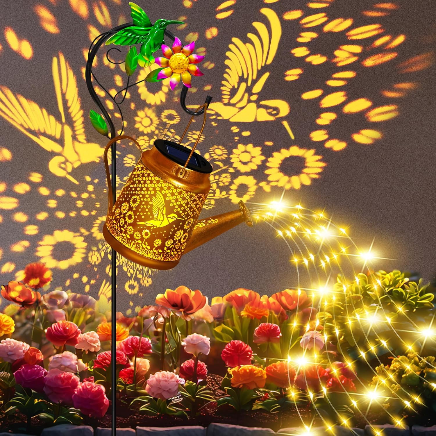 Solar Watering Can Lights, Outdoor Waterproof Garden Lanterns with ...