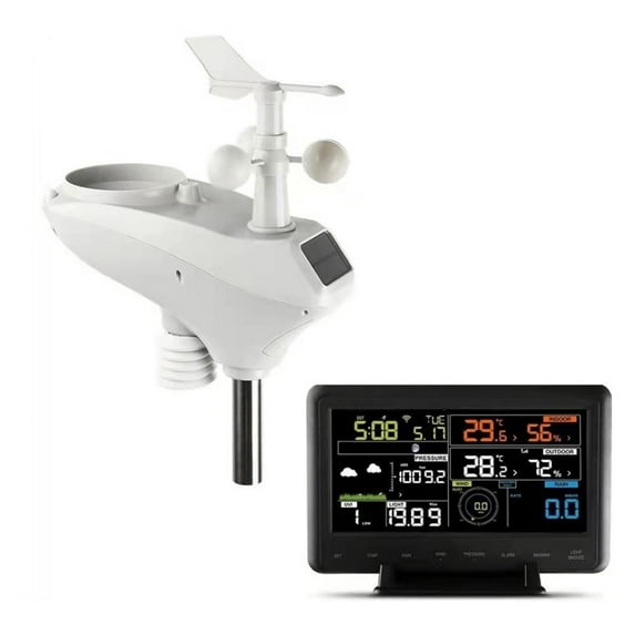 Solar Weather Station Can Be Connected To PC With WIFI 433MH-z Small ...