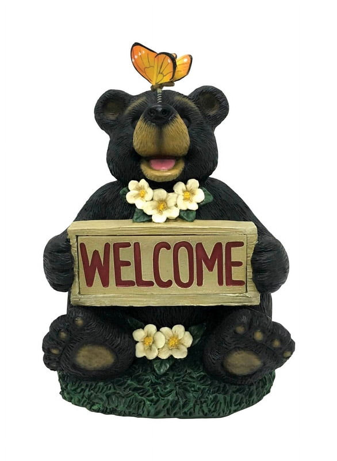 Solar Welcome Bear with Butterfly - Walmart.com