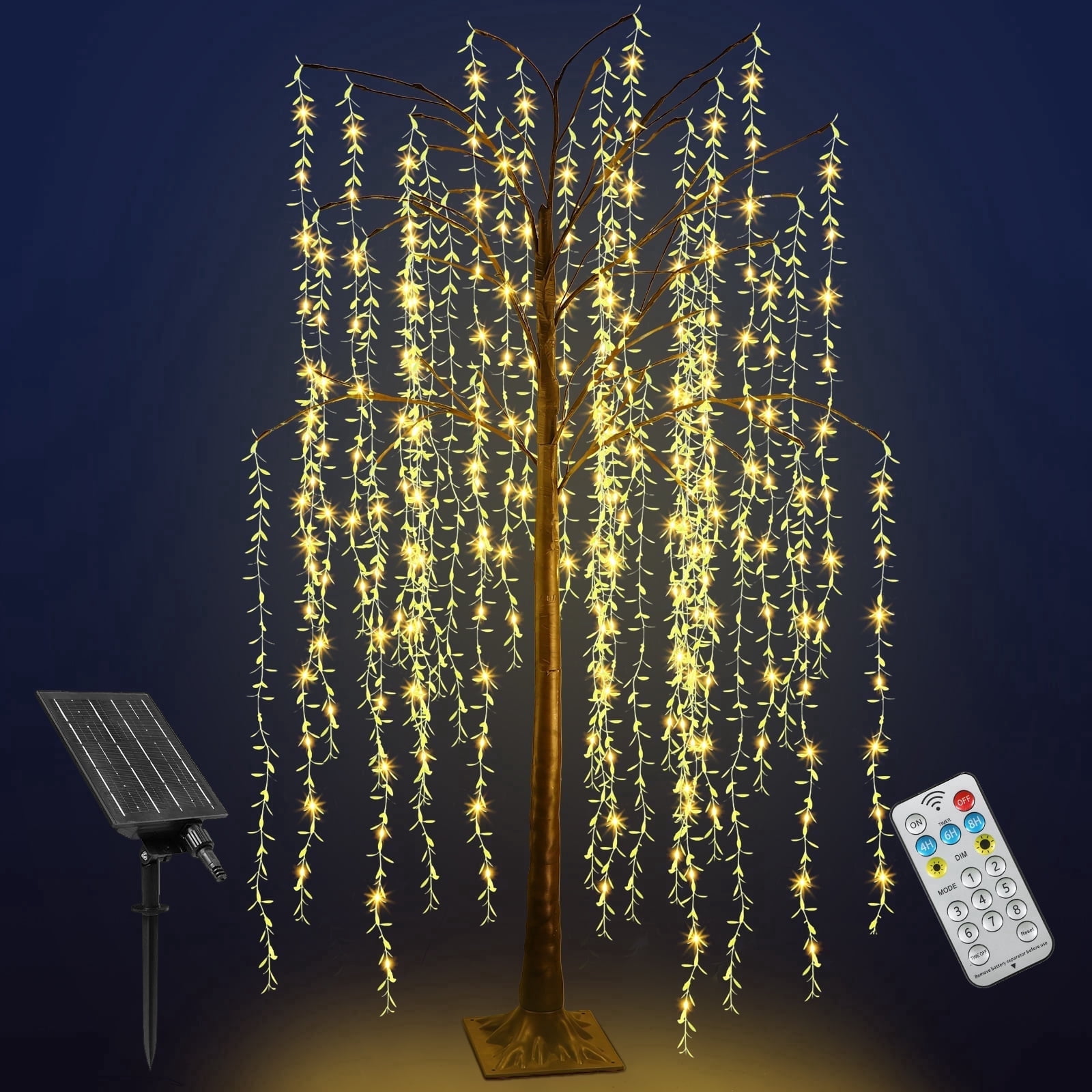 Outdoor Solar LED Tree Light Solar Tree LED Light - Walmart.com