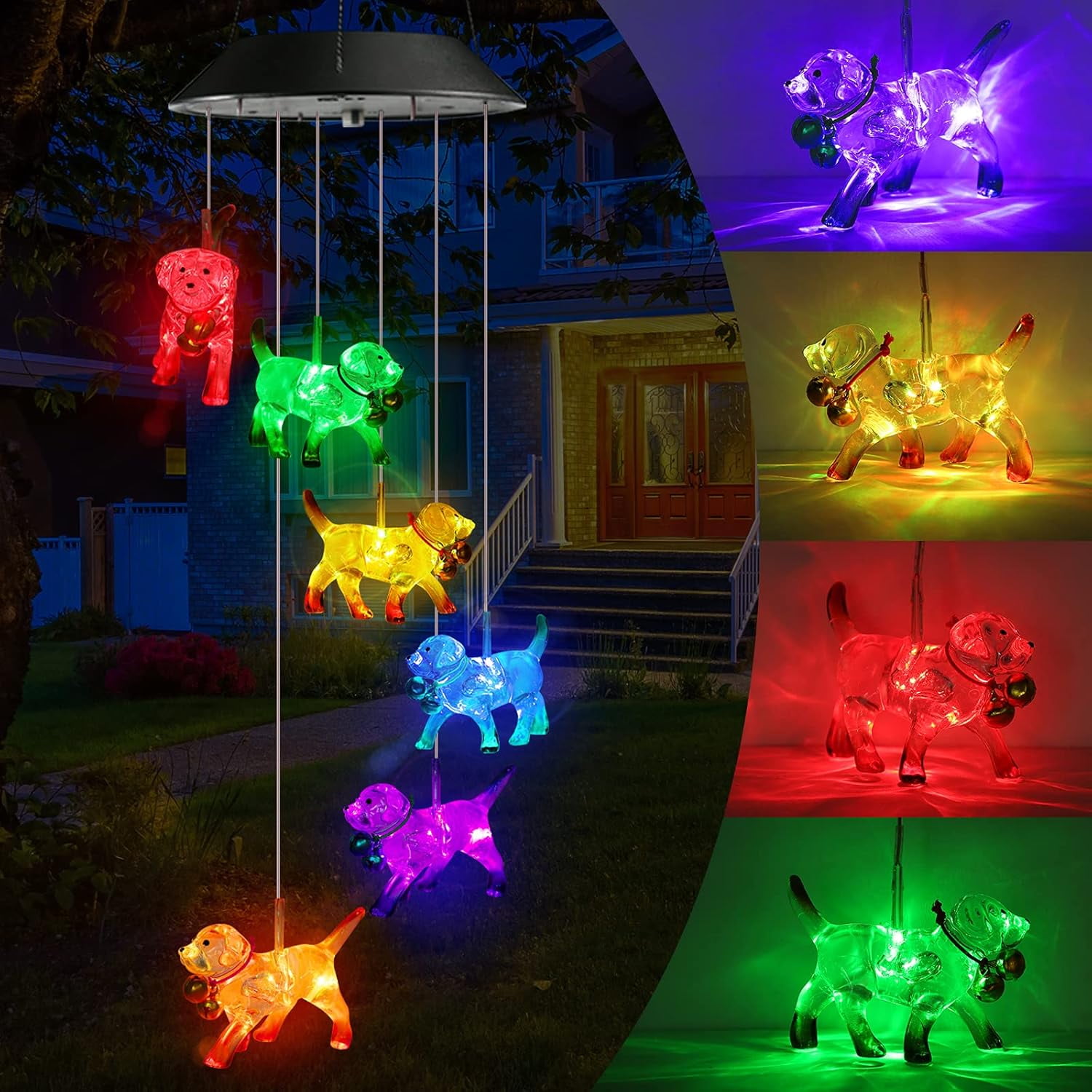 Solar Wind Chime, Color Changing Wind Chimes, LED Decorative Mobile ...