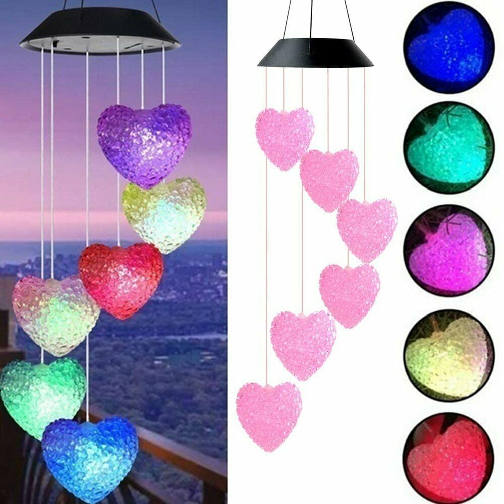 Solar Wind Chime Light, Cocobaby Solar Powered Color Changing LED ...