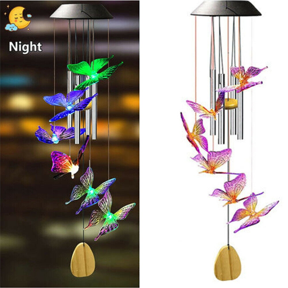 Solar Wind Chime Light, Cocobaby Solar Powered Color Changing LED ...