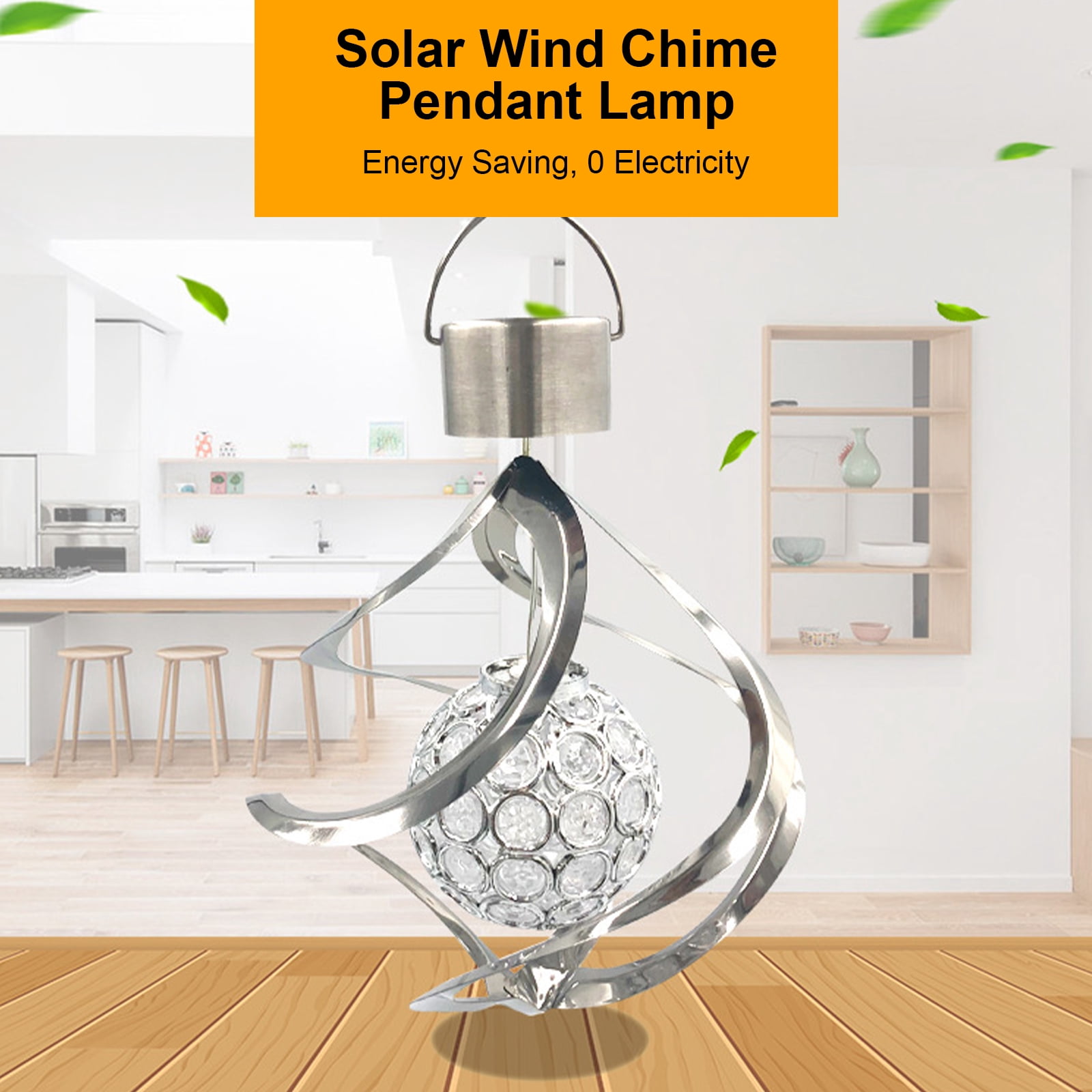 Solar Wind Chime Lights Landscape Stainless Steel Outdoor Lighting ...