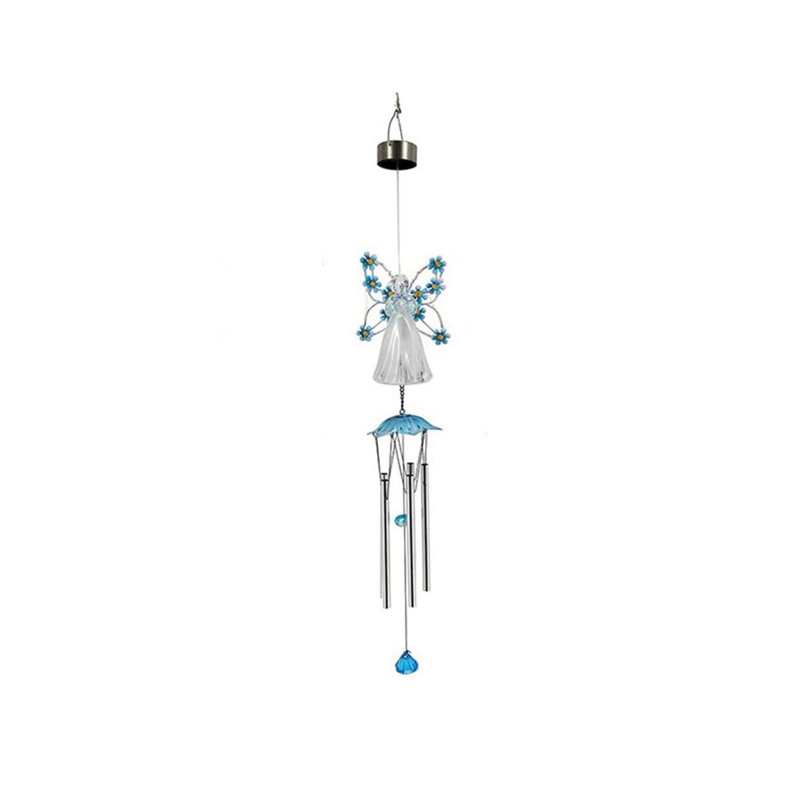 Solar Wind Chimes, Angel LED Wind Chimes Outdoor Garden Decoration ...
