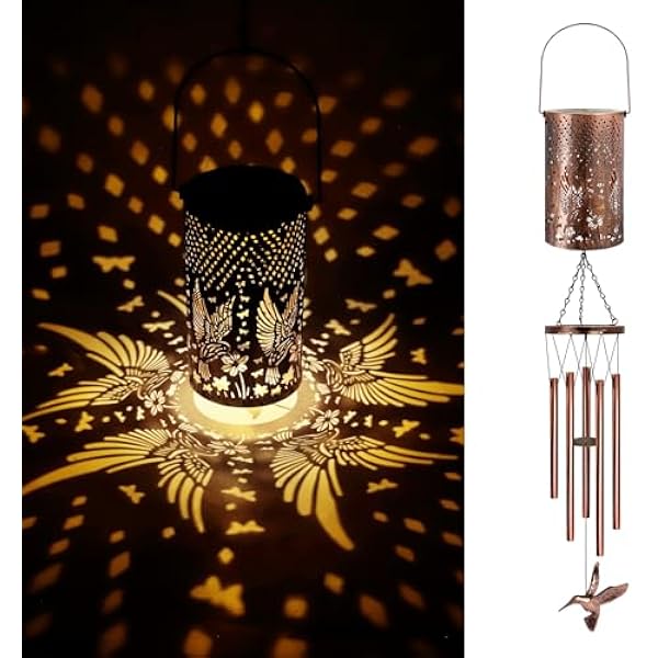 Solar Wind Chimes for Outside, Solar Lantern Windchimes Outdoors ...