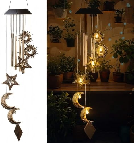 Solar Wind Chimes for Outside Waterproof Hanging Wind Chimes Lights ...