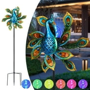 Solar Powered Spiral Wind Spinner Color Changing LED Light Wind Chimes ...