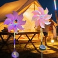 Solar Windmill Garden Stake Lights - Colorful Decorative LED Waterproof ...