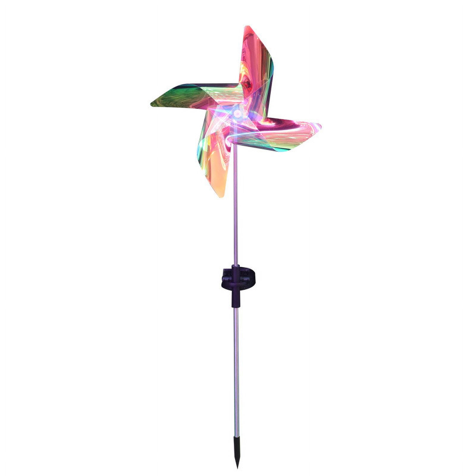 Solar Windmill Lights with Metal Garden Stake, 1/2 Pack Outdoor Solar ...