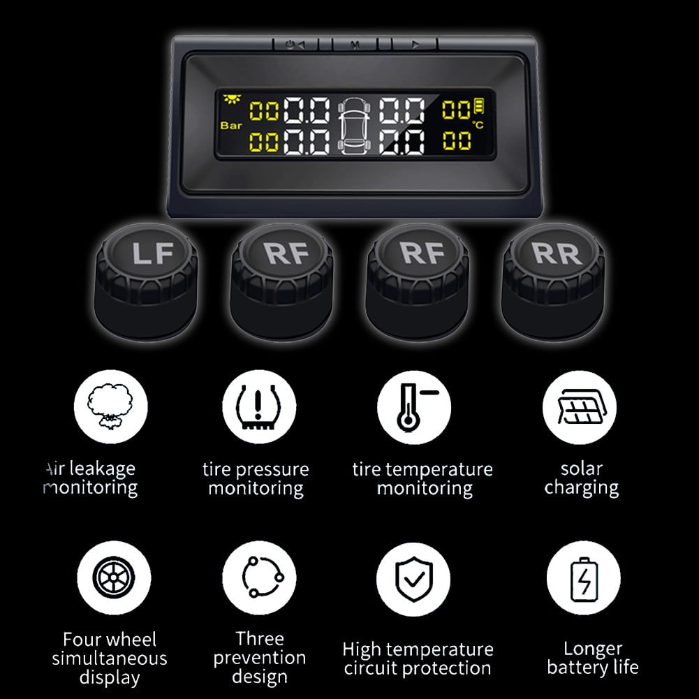 Solar Windshield Car Digital Reminder Switch High-Precision LCD ...