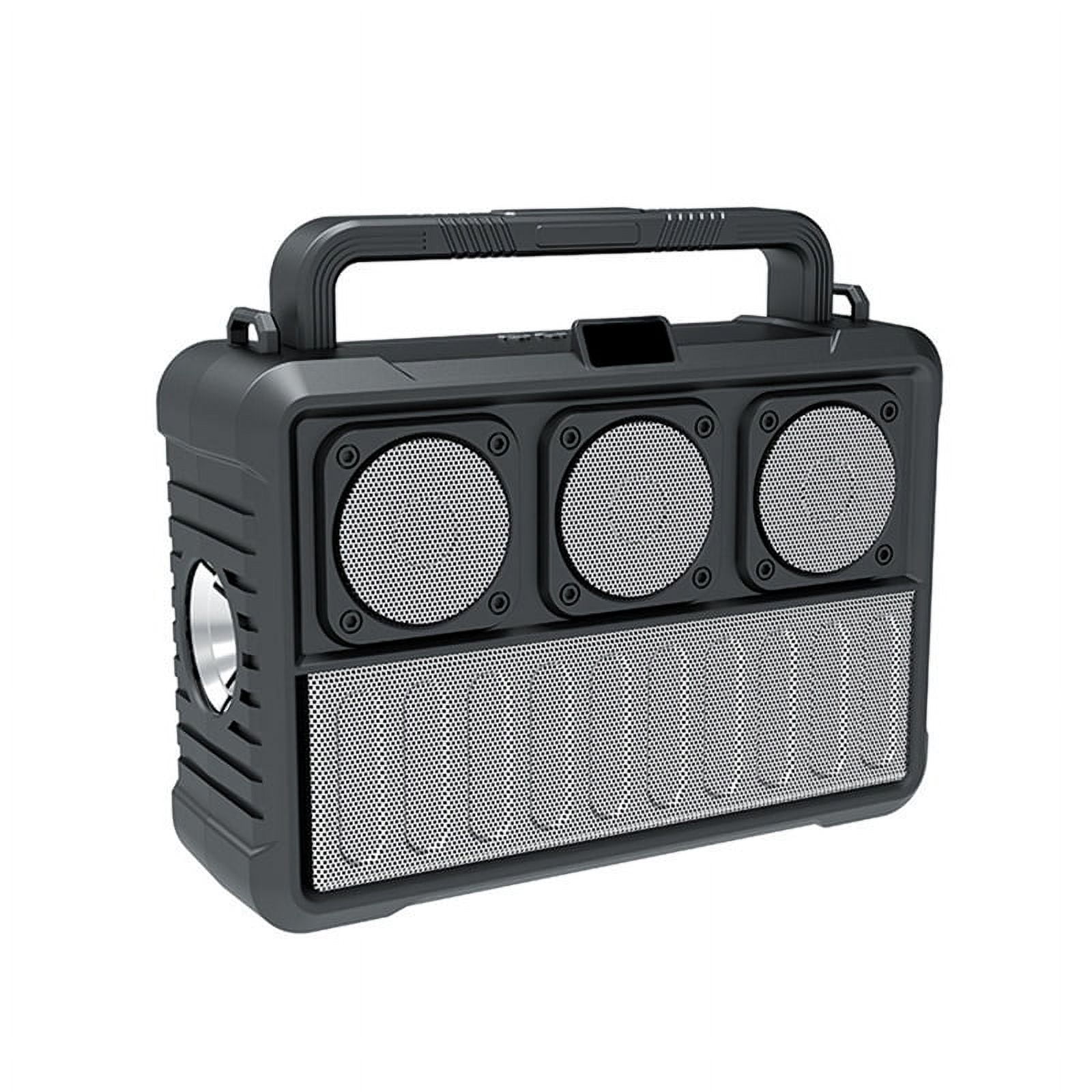 Solar Wireless Bluetooth Speaker Protable FM Radio Speakers Outdoor ...