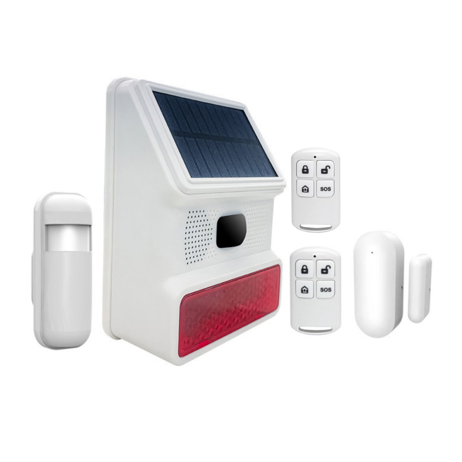 Solar Wireless Home Security DIY burglar Alarm system, House Garage ...