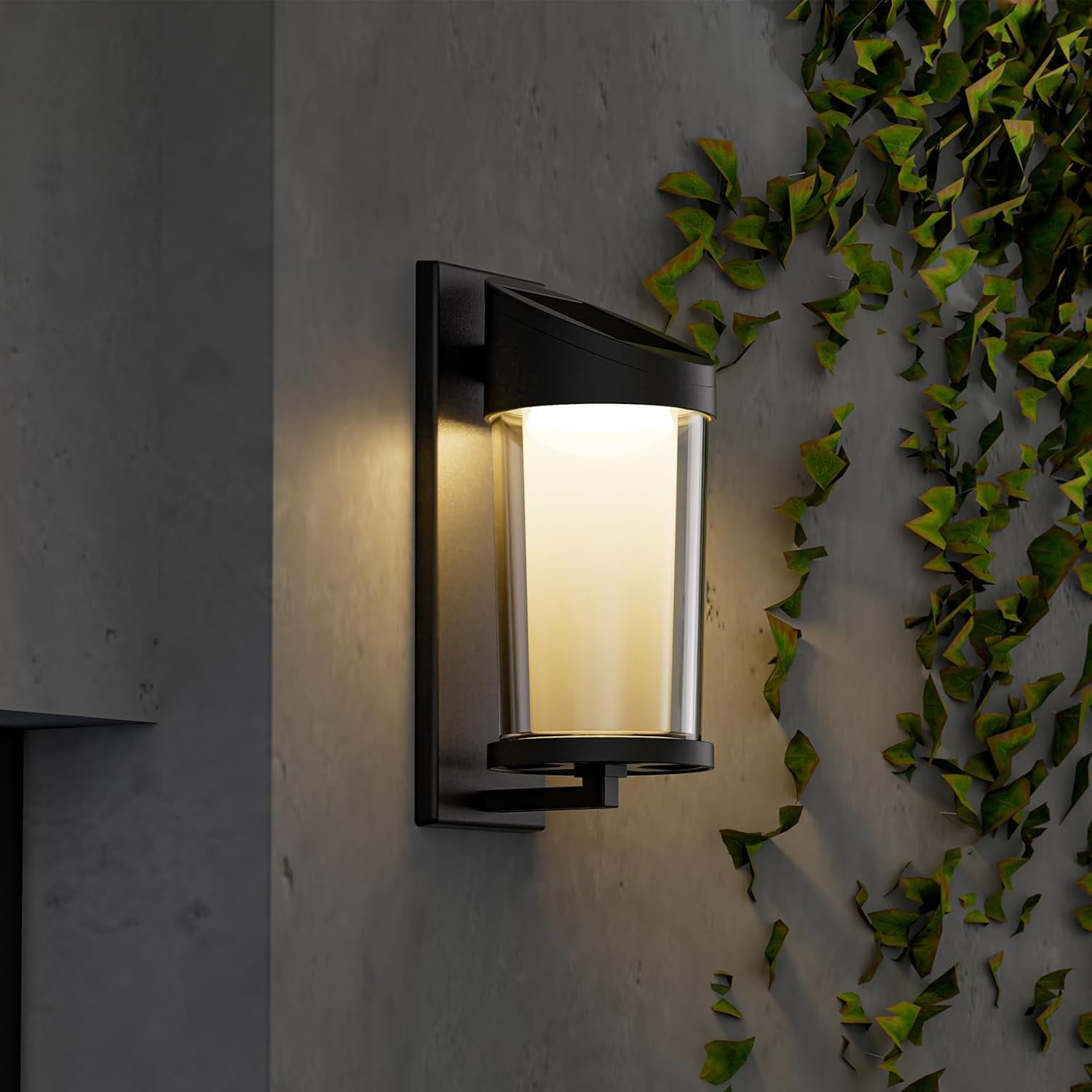 Solar Yard 4-Pack Outdoor Wall Lights, Light Fixture, LED Exterior ...