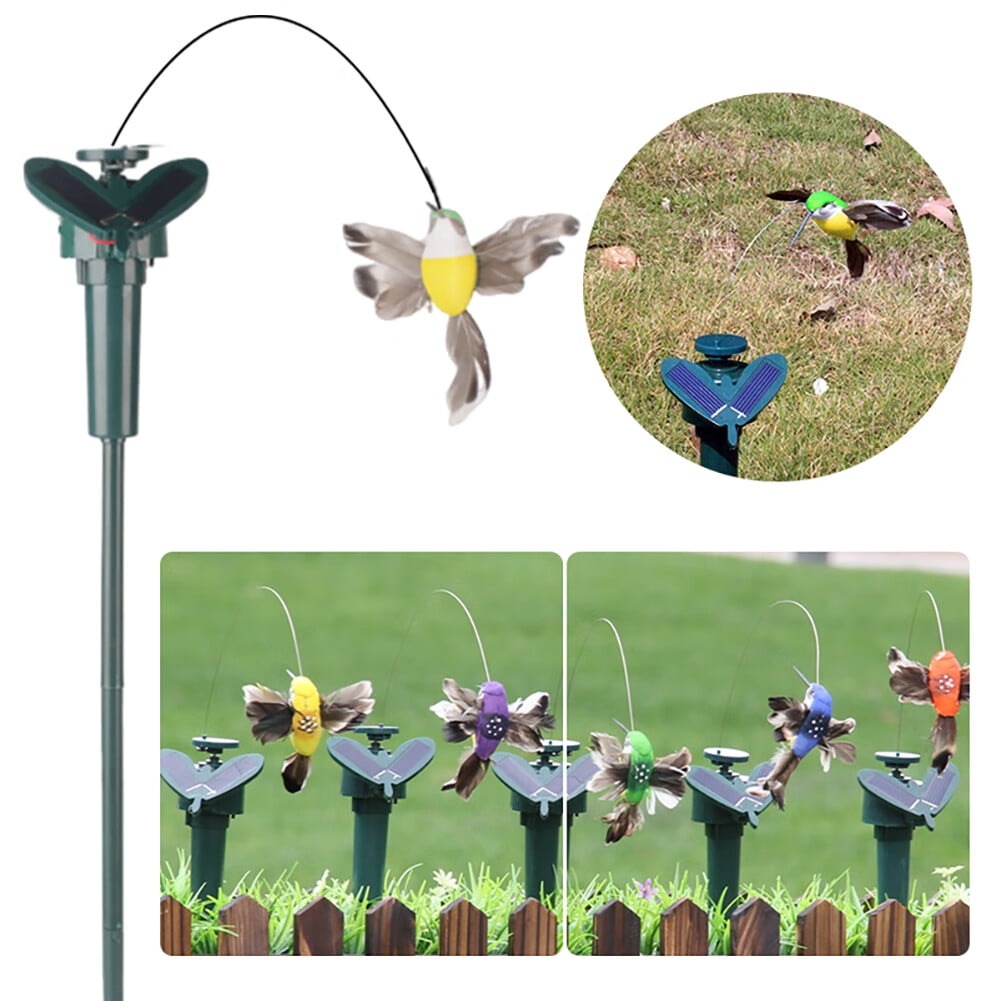 Solar Yard Stake Fluttering Insects,Fluttering Humming Birds Yard ...