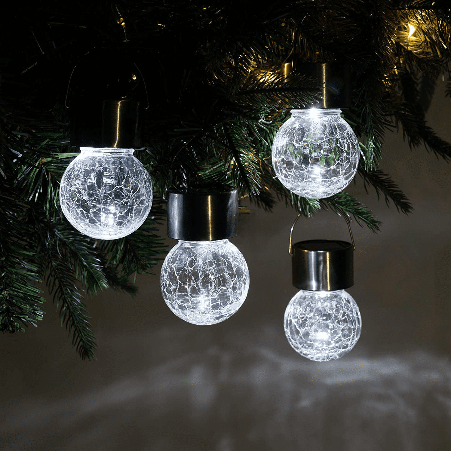 Solar energy crack ball glass ball light home LED Corridor light ...