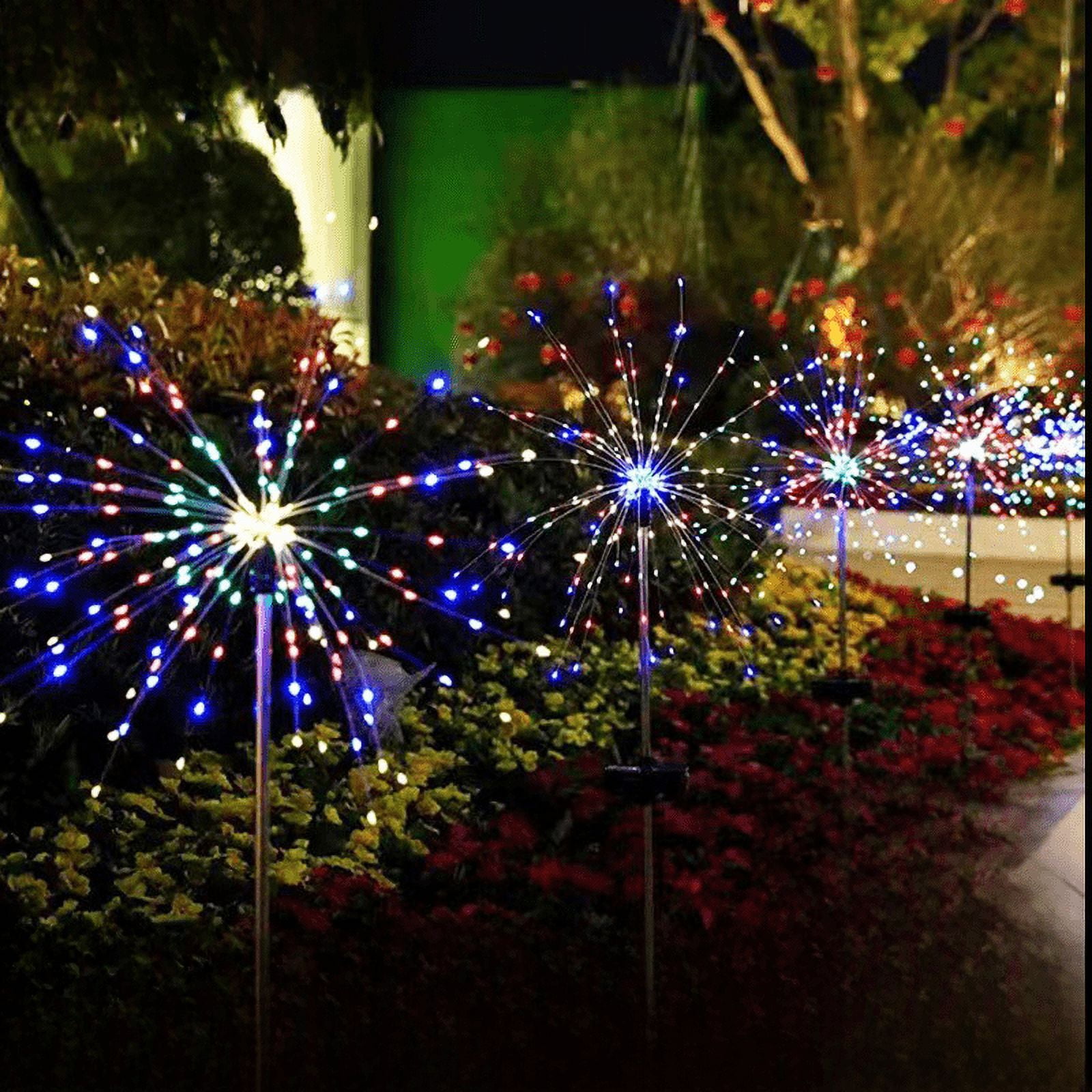 Solar energy inserted firework lamp all over the sky star copper wire ...