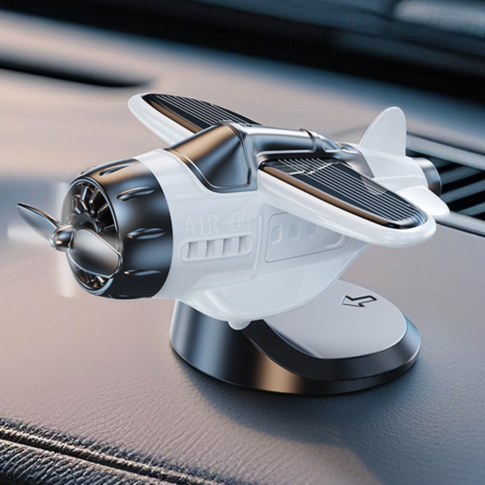 Solar energy powered rotating propeller fighter Ornaments Car solar ...