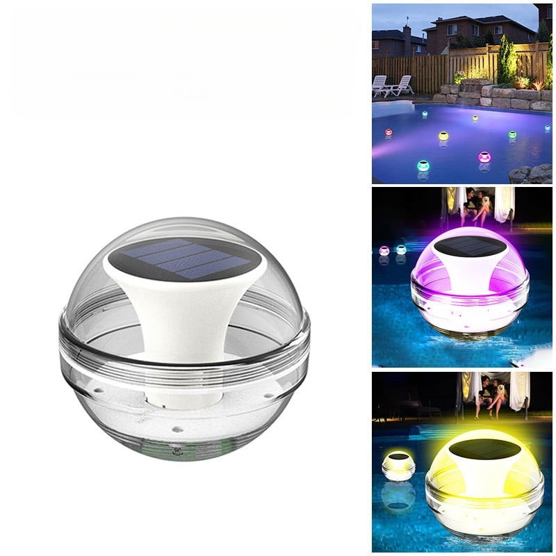 Solar floating pool lights, waterproof outdoor pond decor, color ...
