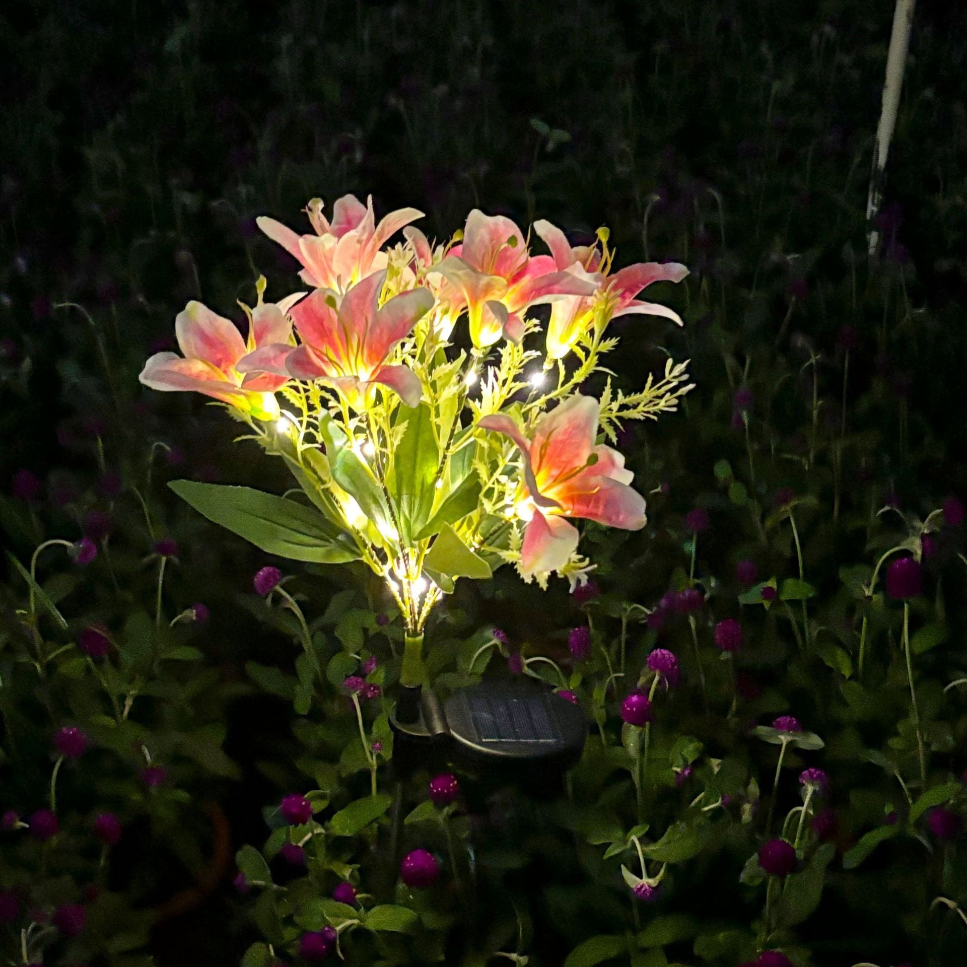 Solar garden lights outdoor waterproof decorative flowers, 7-flower ...