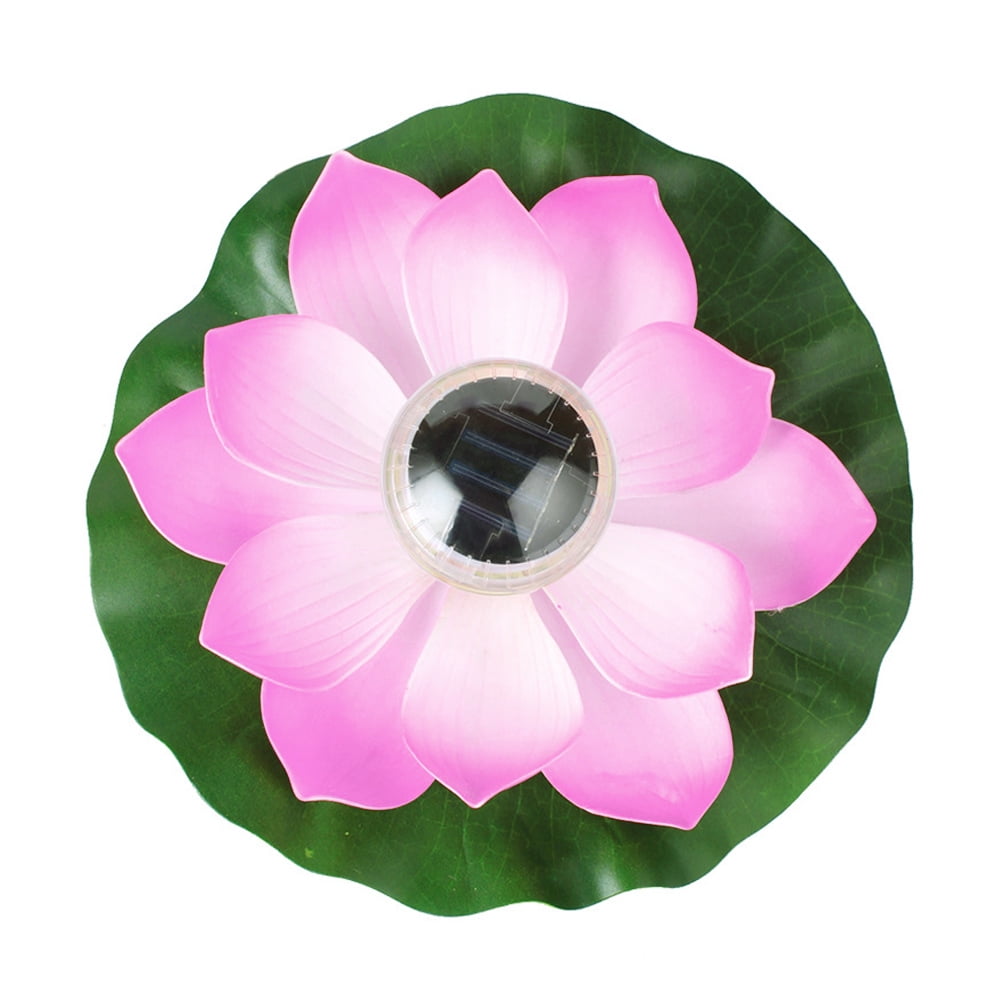 Solar lamp, Lotus flower, Polycarbonate/EVA, IP65, Pink/Green - Walmart.com