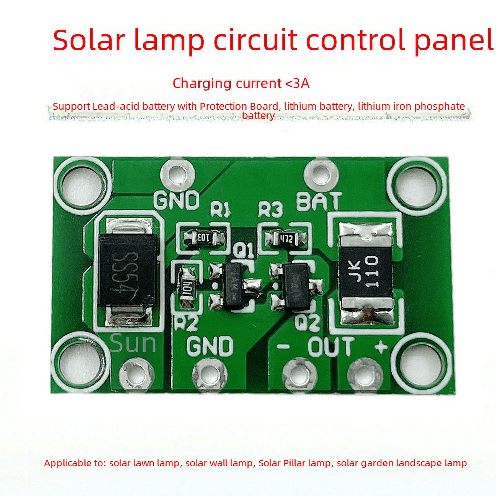Solar lamp circuit control panel solar lawn lamp controller lithium ...