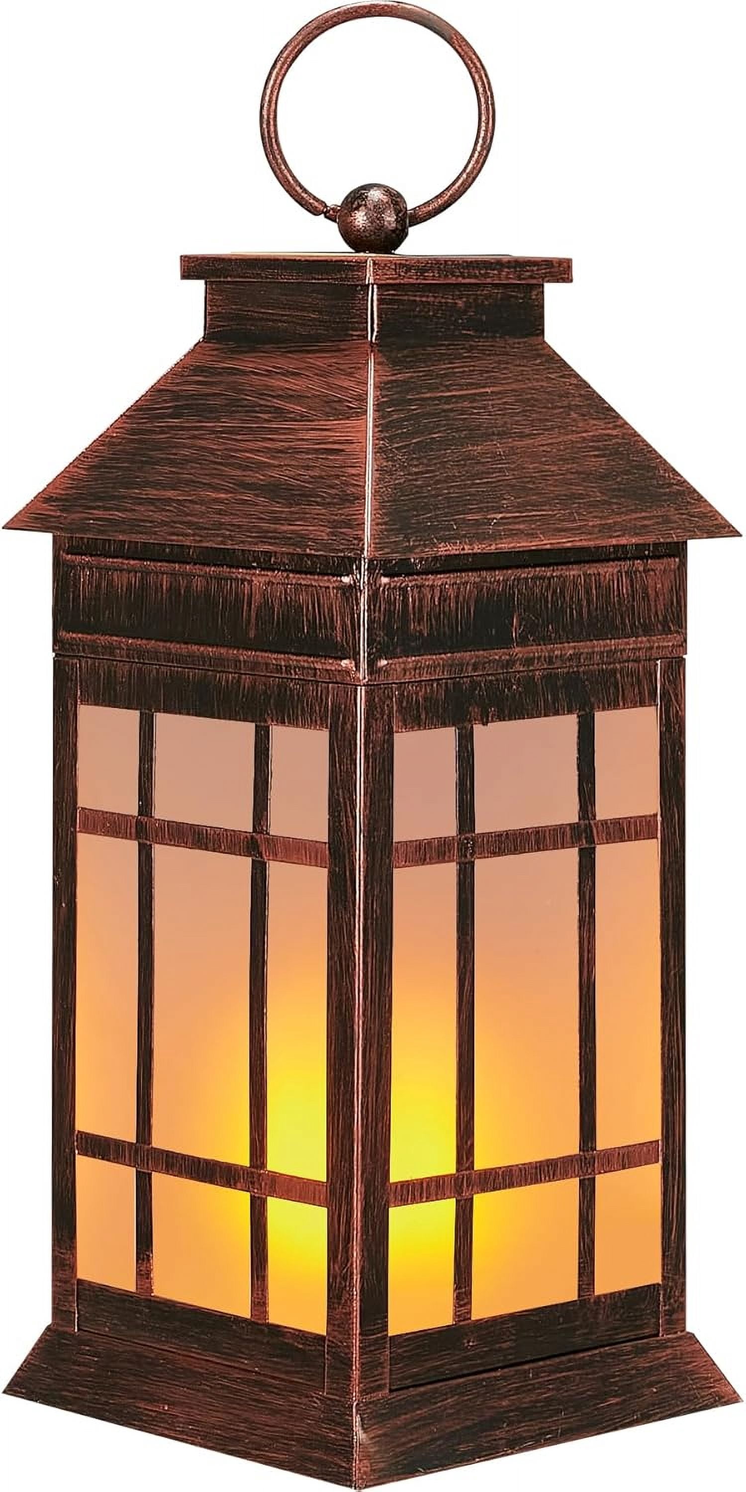 Solar lantern outdoor waterproof, glass solar flashing flame lantern ...