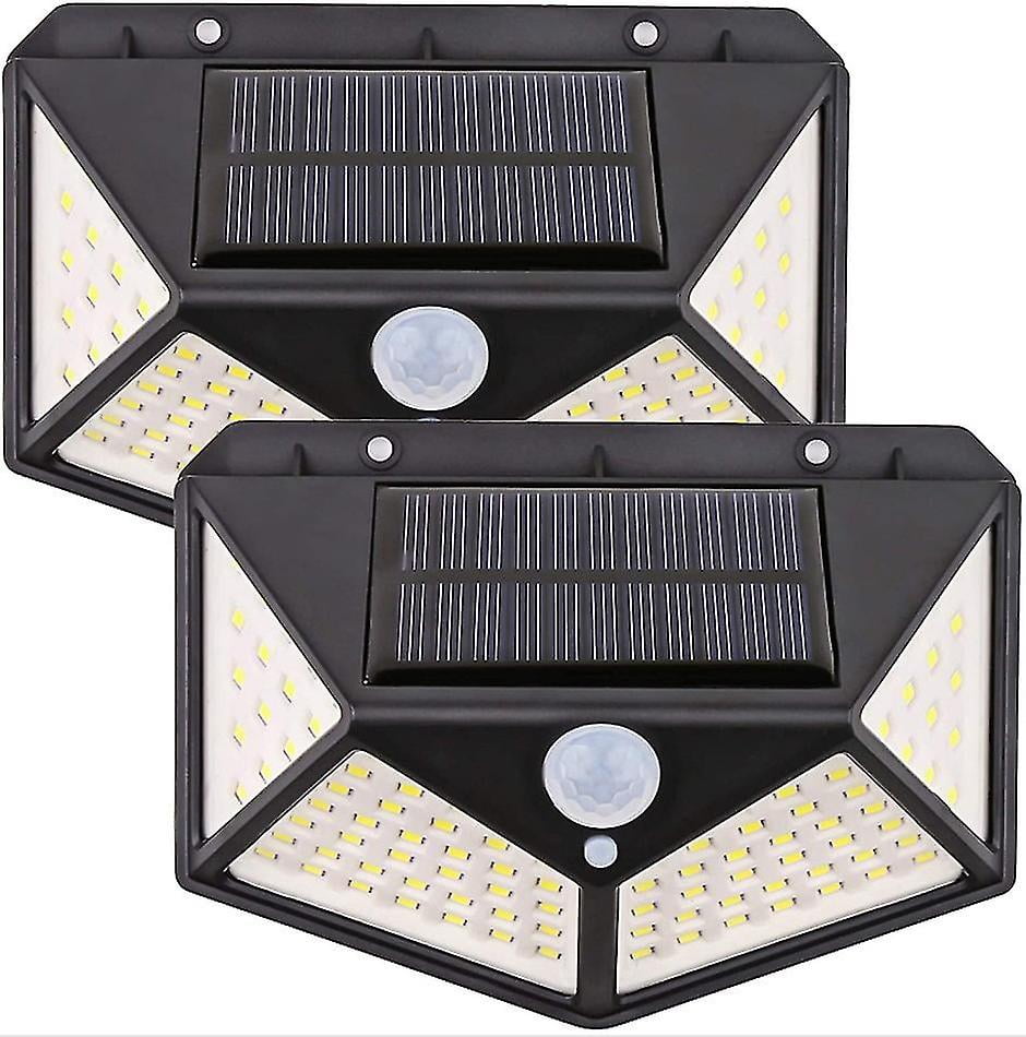 Solar light: new 100led solar wall light, solar courtyard light, four ...