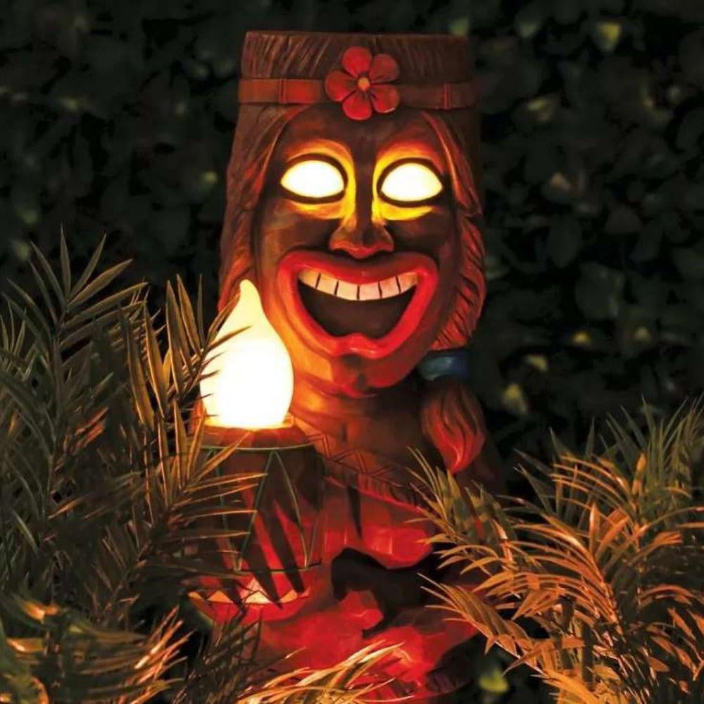 Solar light outdoor garden decoration-garden statue and Tiki statue ...