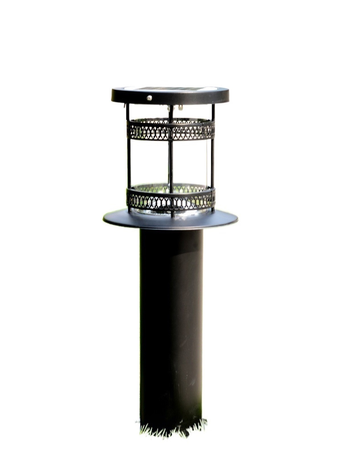 Solar outdoor column cap lamp waterproof cylindrical lawn lamp villa ...