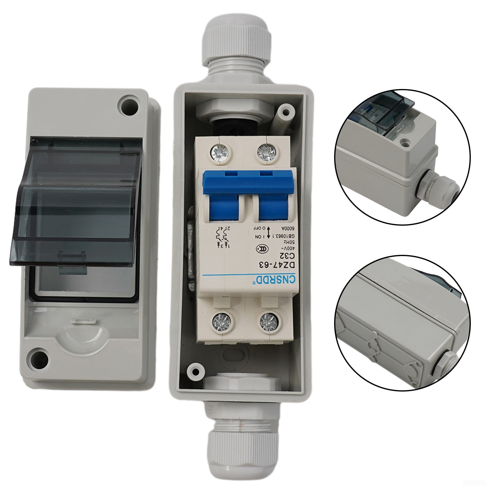 Solar photovoltaic cell combiner box AC circuit breaker switch with ...