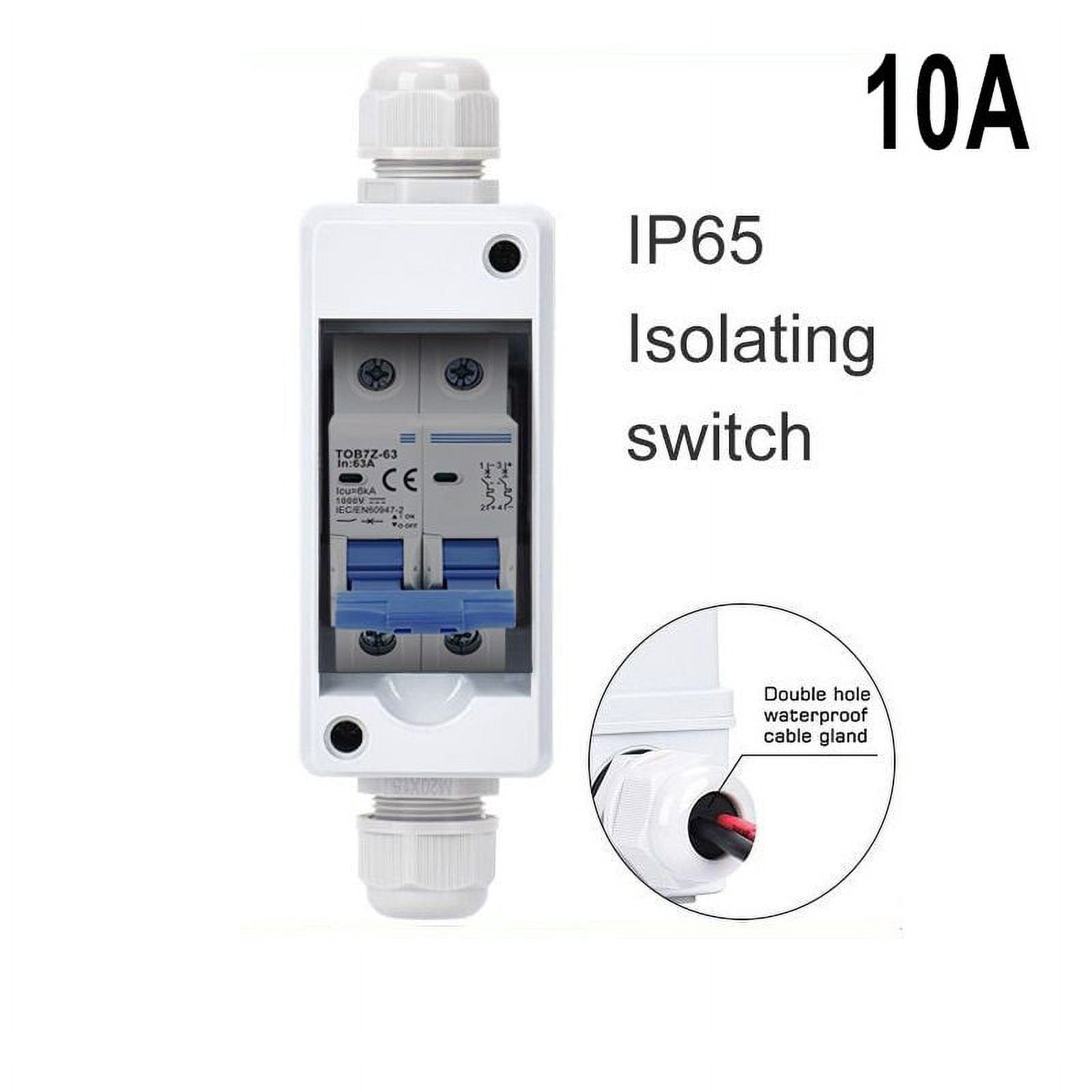 Solar photovoltaic cell combiner box AC circuit breaker switch with ...