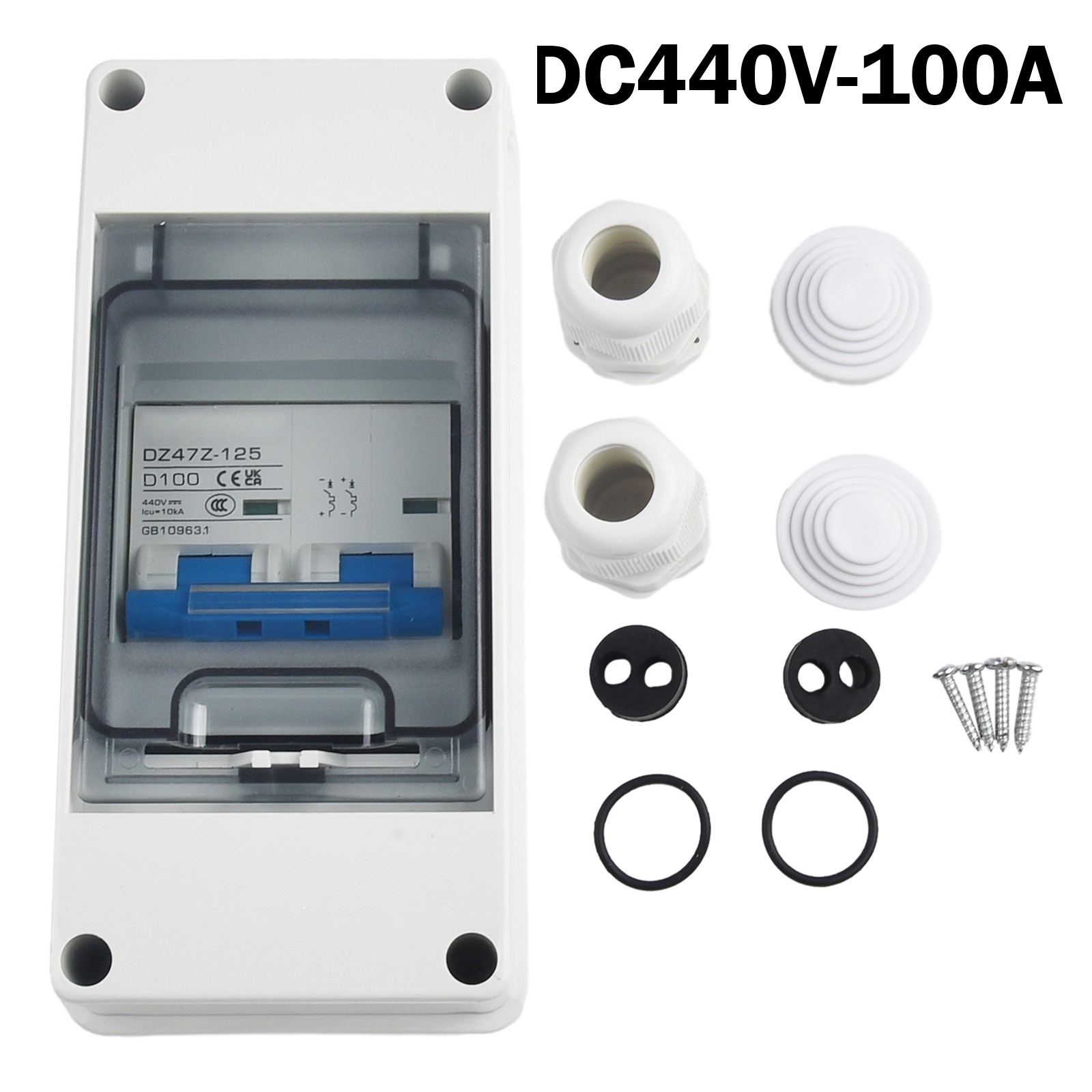 Solar photovoltaic cell combiner box DC circuit breaker switch with ...