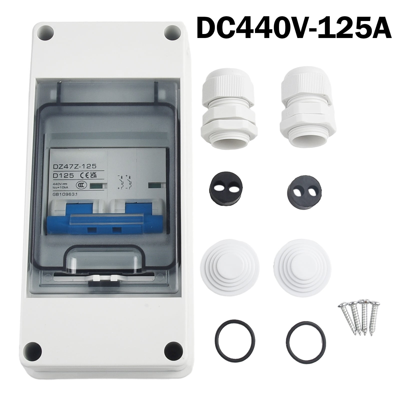Solar photovoltaic cell combiner box DC circuit breaker switch with ...