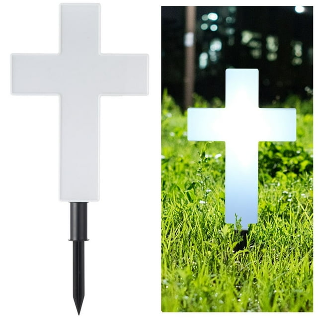 Solar-powered Cross Light,Solar Cross Garden Stake Outdoor Lights,Solar ...