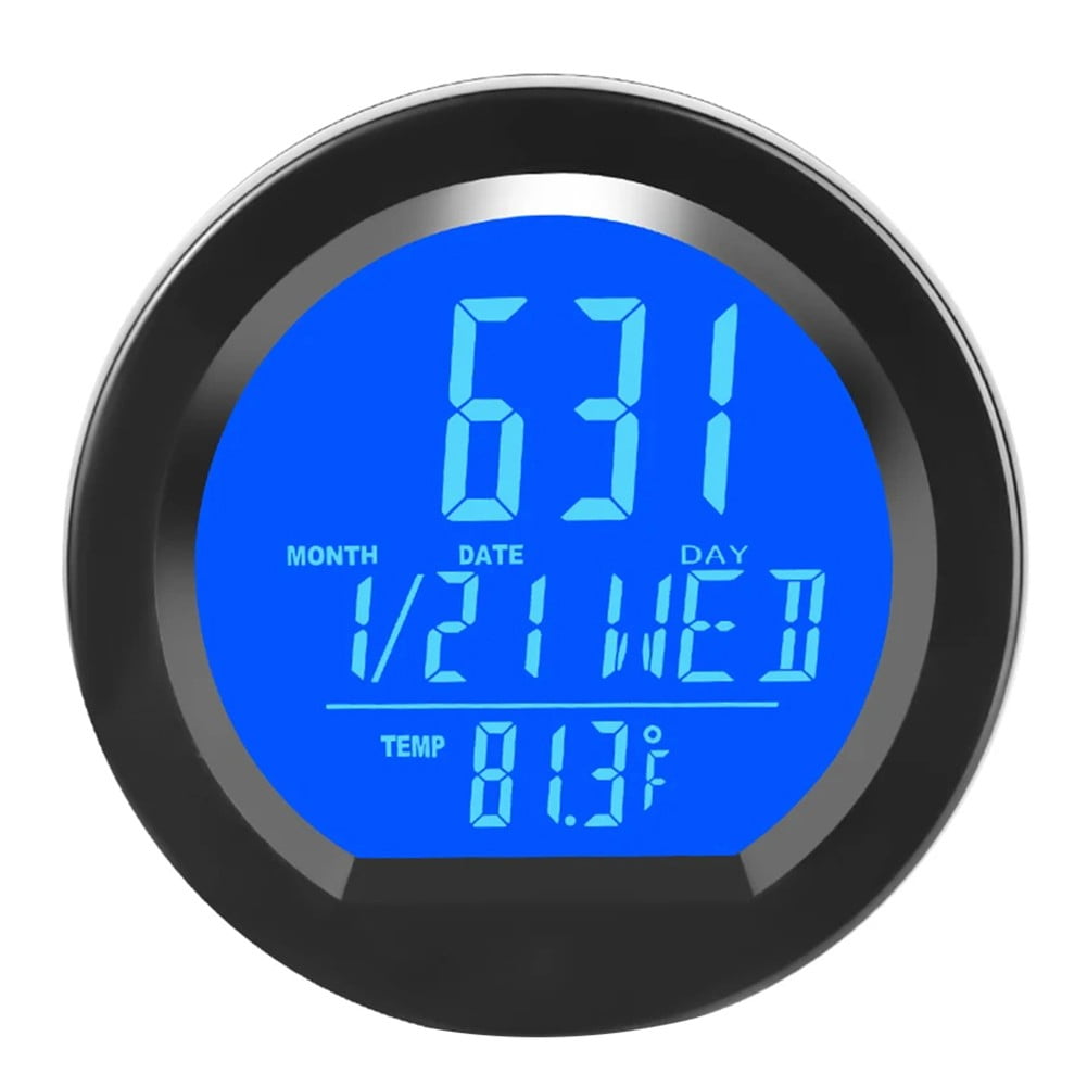 Solar powered car digital clock thermometer dashboard luminous LCD display - Walmart.com