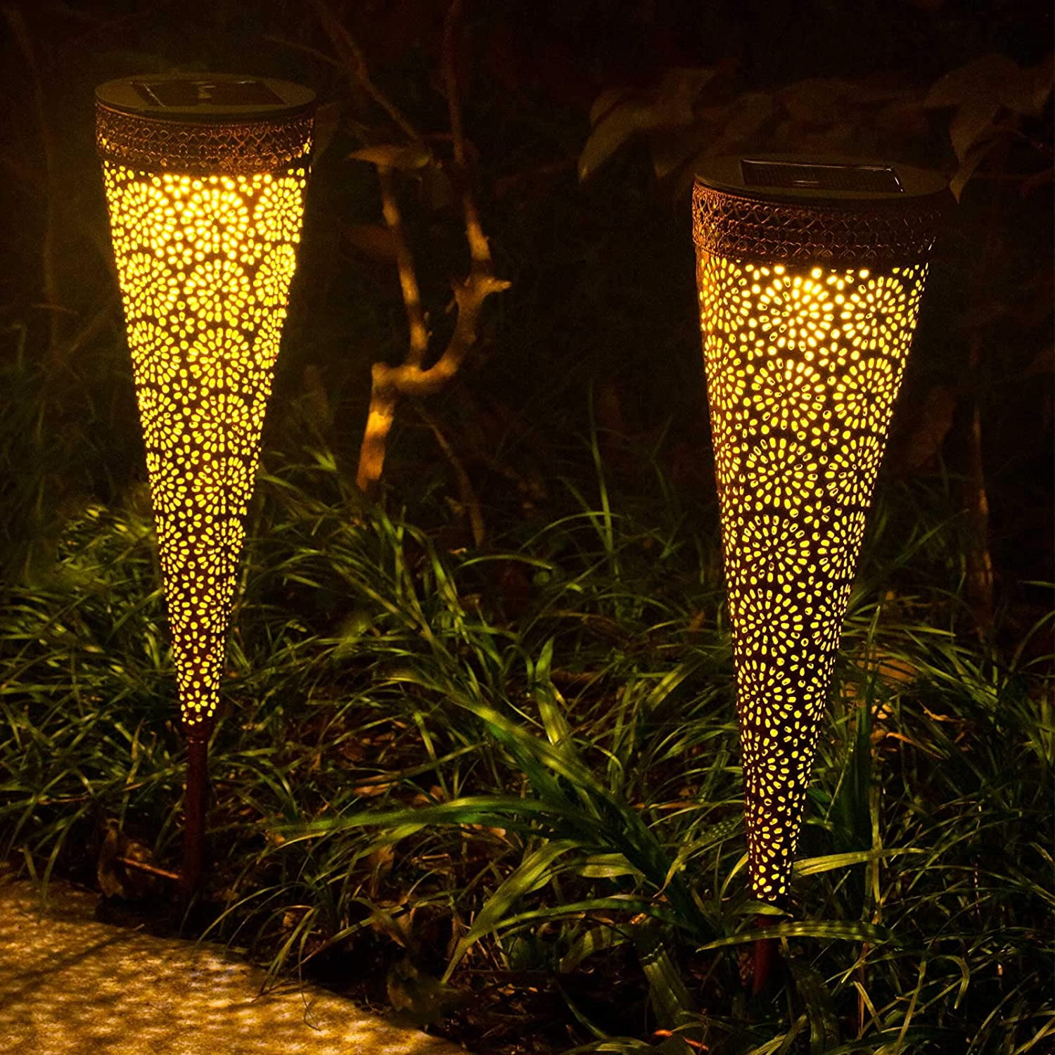 Solar powered outdoor garden lights, LED outdoor IP65 waterproof ...